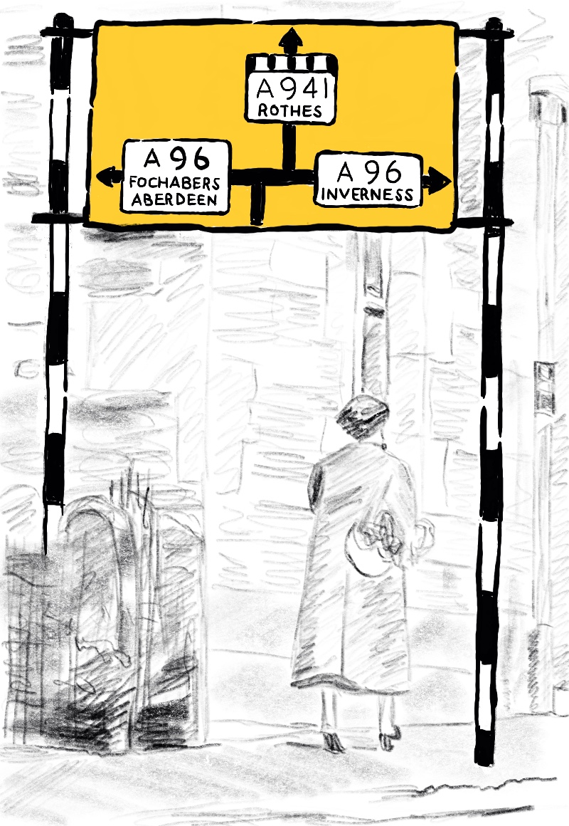 Historic road signs in Moray